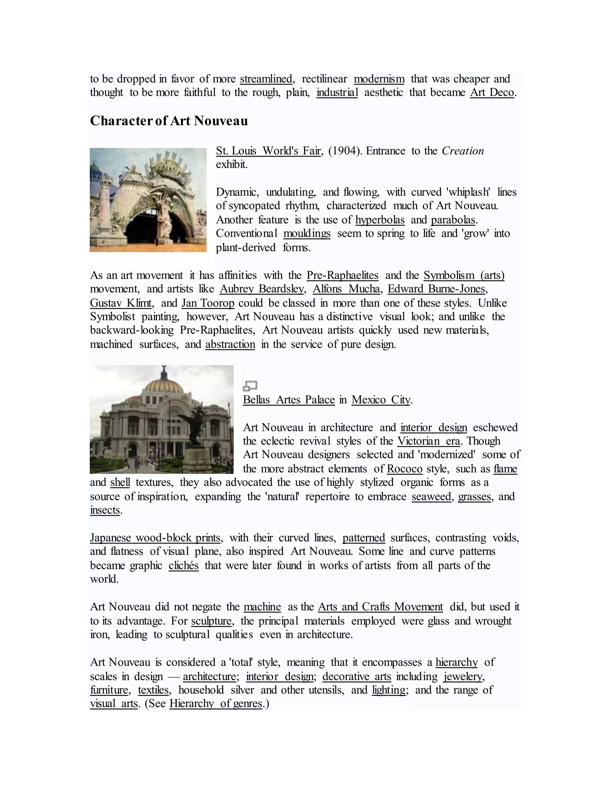 Art nouveau 1 | DOC | Jewelry Making | Arts and Crafts