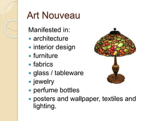 Art Nouveau | PPTX | Arts and Crafts | Hobbies & Interests