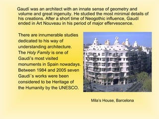 Art Nouveau and Antoni Gaudi | PPT