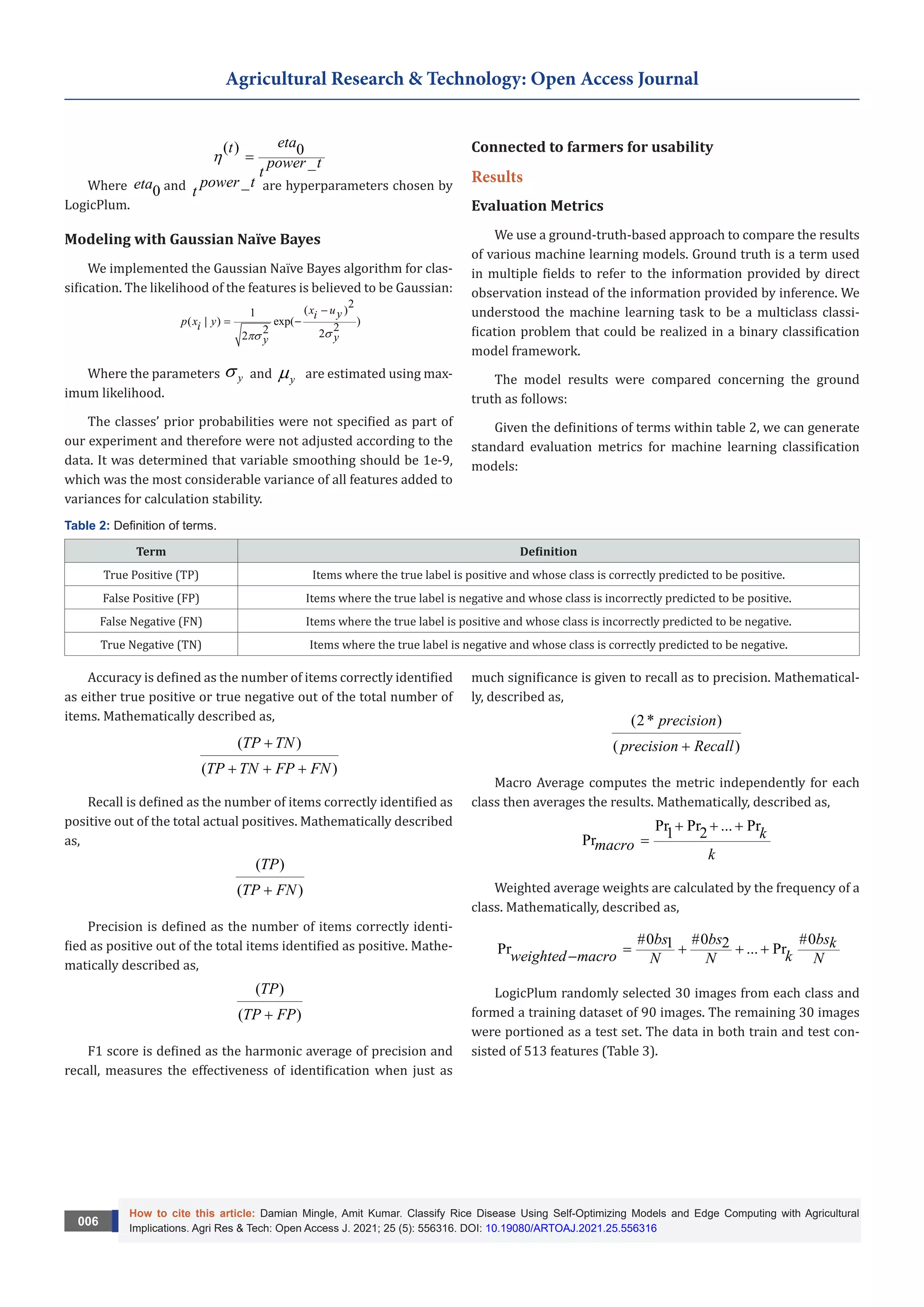Classify Rice Disease Using Self-Optimizing Models and Edge Computing with Agricultural ...