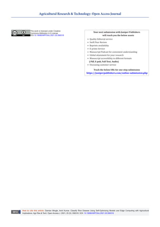 Classify Rice Disease Using Self-Optimizing Models and Edge Computing with Agricultural ...