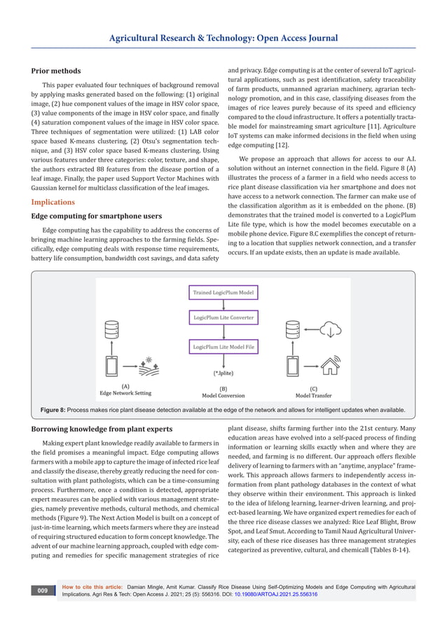 Classify Rice Disease Using Self-Optimizing Models and Edge Computing with Agricultural ...