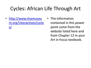 Art of Africa and African-American Artists | PPTX | World/International ...