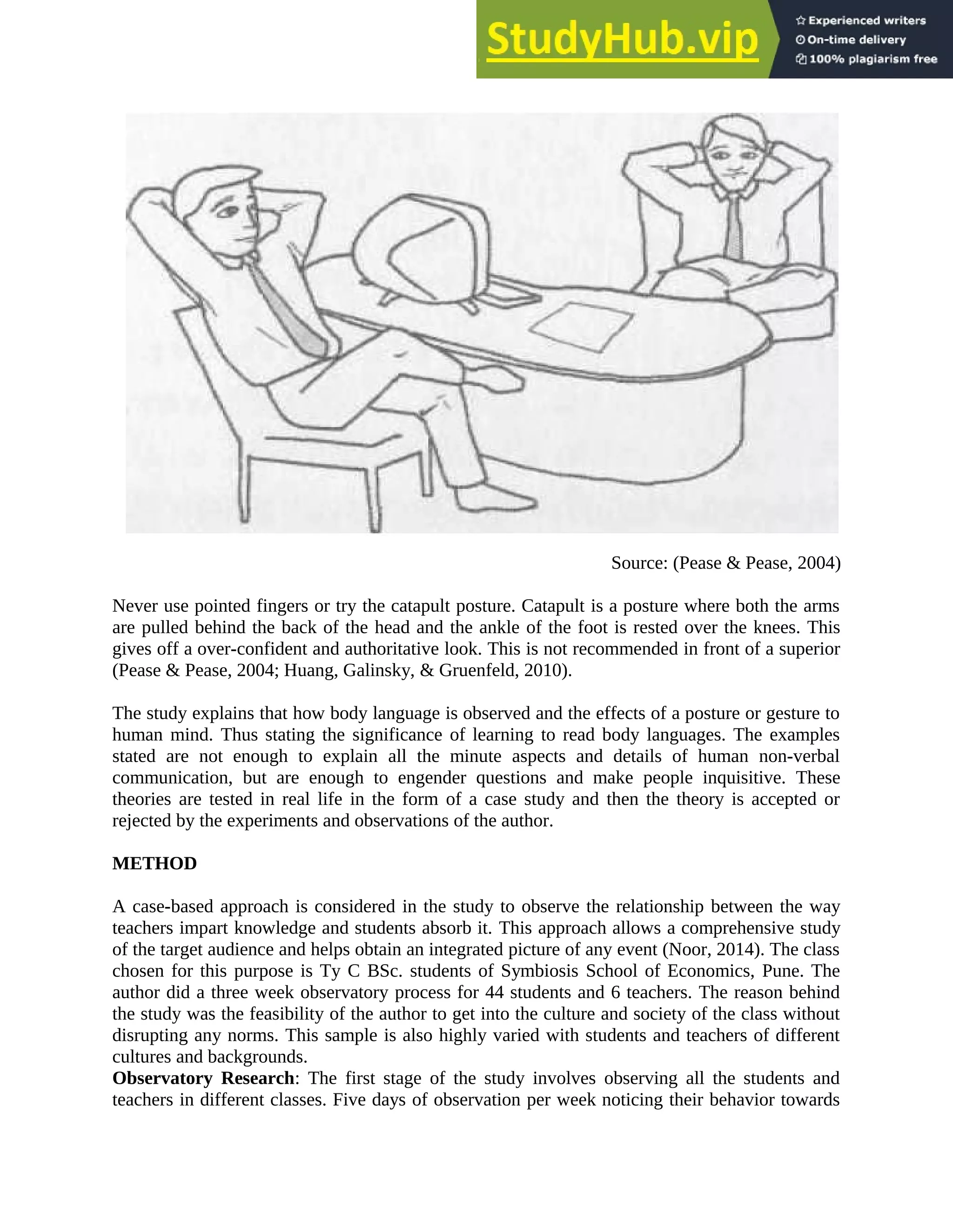 Art Of Body Language A Case On Student-Teacher Relationship | PDF