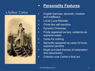 Characters of A tale of Two Cities/Art of characterization | PPTX