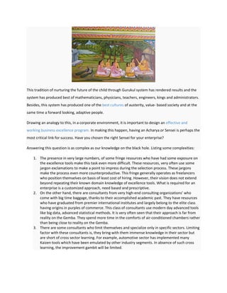 Art of choosing a Lean Sensei | PDF | Management Consulting Industry ...