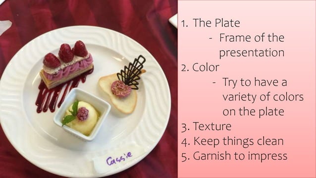 artof dessert plating.pptx | Desserts and Baking | Food & Drink