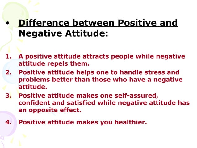 Art of developing positive attitude | PPT