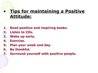 Art of developing positive attitude | PPT