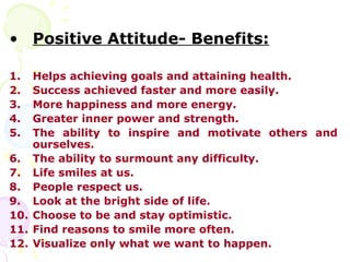 Art of developing positive attitude | PPT