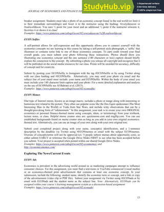 Art Of Econ Incorporating The Arts Through Active Learning Assignments ...