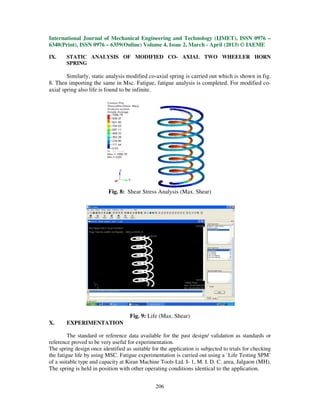 Art of fatigue analysis of helical compression spring used in two | PDF