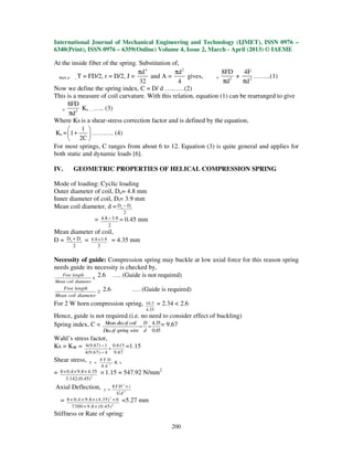 Art of fatigue analysis of helical compression spring used in two | PDF
