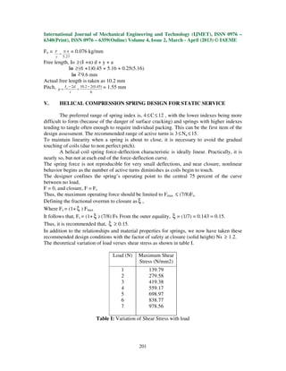 Art of fatigue analysis of helical compression spring used in two | PDF