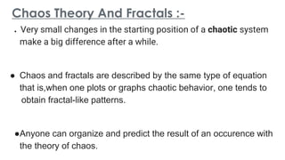 Art of fractals | PPTX | Physics | Science