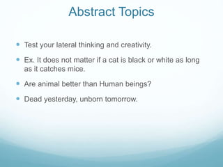 Art of gd (communication skills) | PPTX