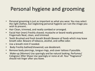 Art of groomong for nursing professionals | PPTX