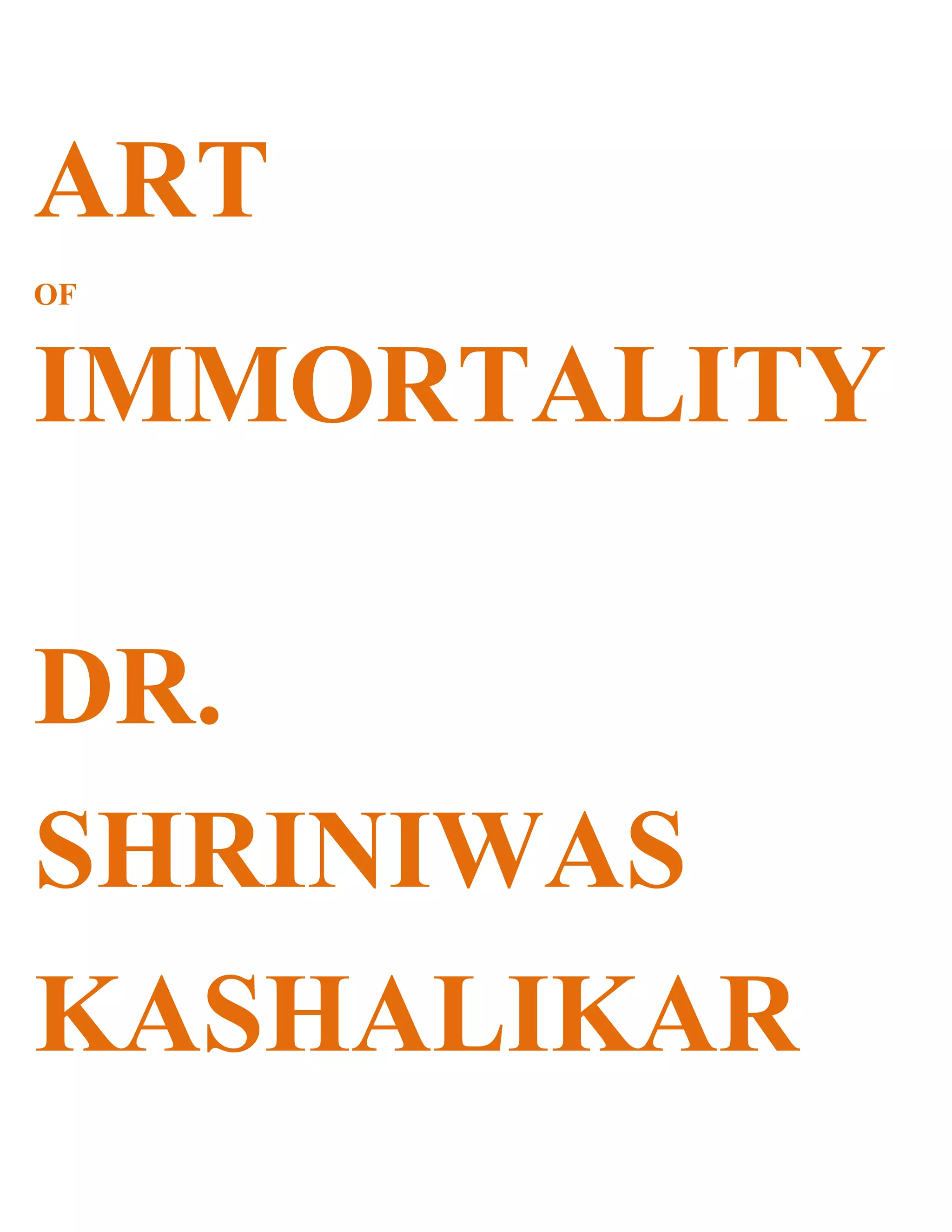 Art of immortality | DOCX