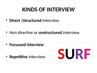 ART OF INTERVIEWING.pptx art of interviewing | PPTX