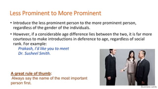 Art of Introductions and Honorifics for DCG.ppt | Resume Writing and ...