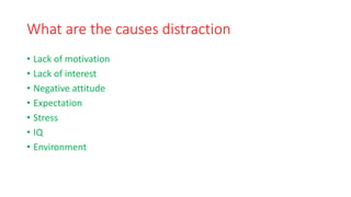 Art of learning (lack of concentration) | PPTX