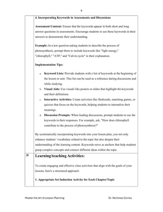 Mastering The Art of Effective Lesson Planning | PDF