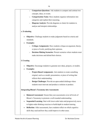 Mastering The Art of Effective Lesson Planning | PDF