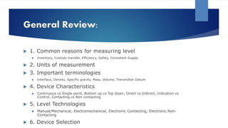 Art of level instrument selection | PPTX