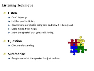 Art of listening | PPTX