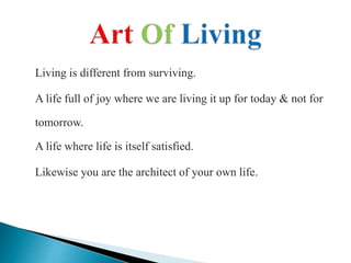 Art of living | PPTX