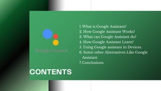 Presentation on AI, Google Assistant | PPTX