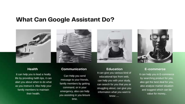 Presentation on AI, Google Assistant | PPTX | Operating Systems | Computer Software and Applications