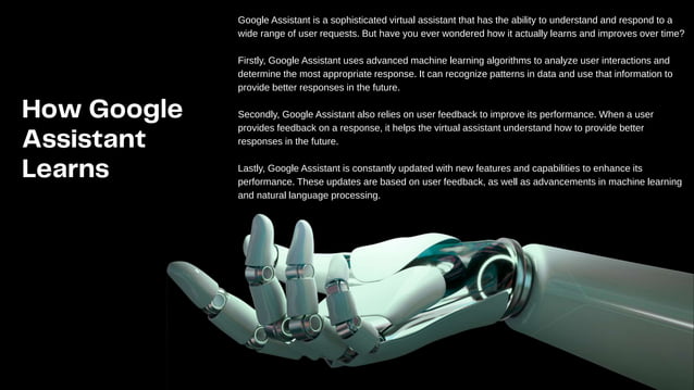 Presentation on AI, Google Assistant | PPTX | Operating Systems | Computer Software and Applications