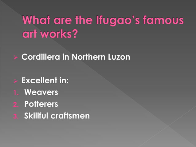 Art of luzon (highlands) | PPTX