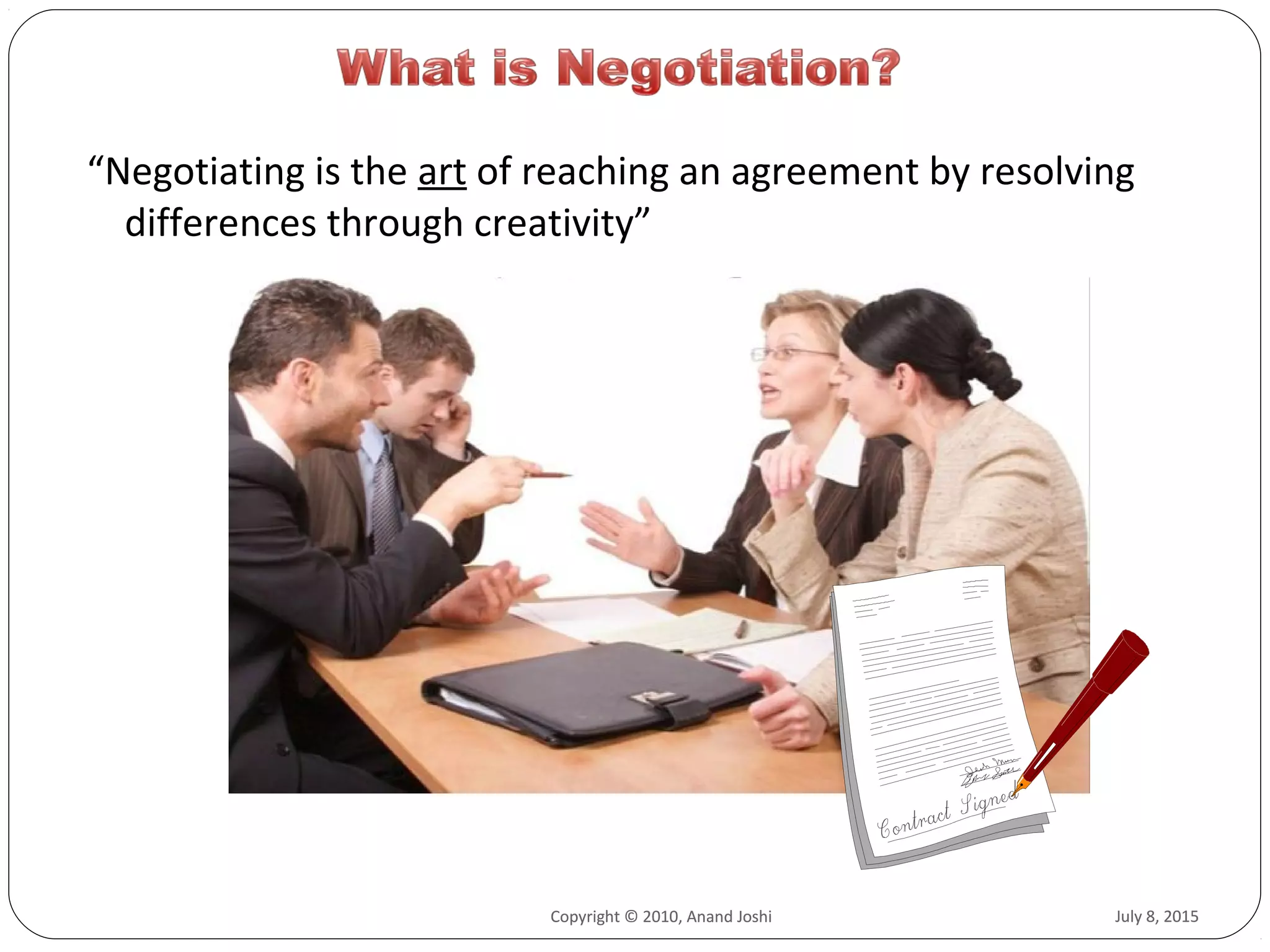 Art of negotiation | PPT
