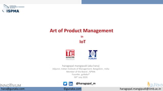 Art of Product Management for IoT Startups | PPT