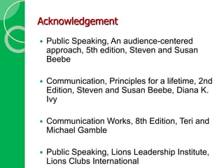 Art of public speaking | PPTX