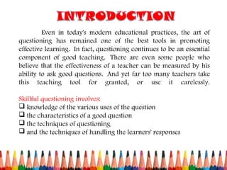 Art of Questioning | PPT