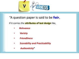 Art of question paper making | PPTX