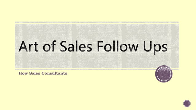 Art of Sales Follow Up - How to follow up with customers once sales is ...