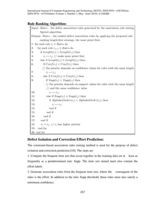 Art of software defect association & correction using association rule mining | PDF
