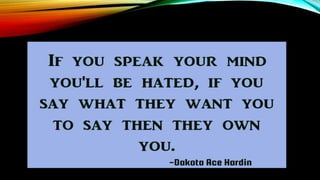 Art of speaking your mind | PPTX