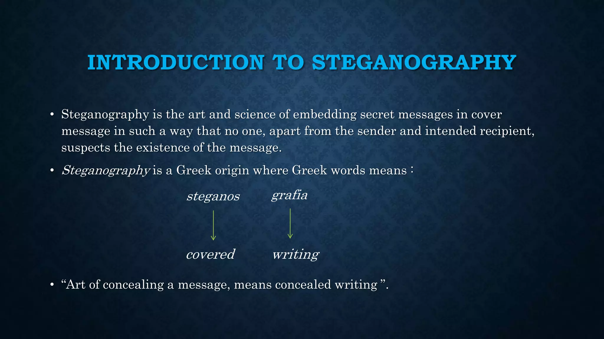 Art of Steganography | PPTX