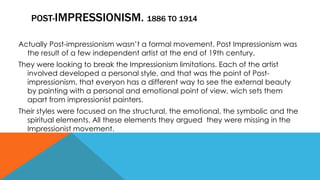 Art of the 19th century, post impressionism | PPTX