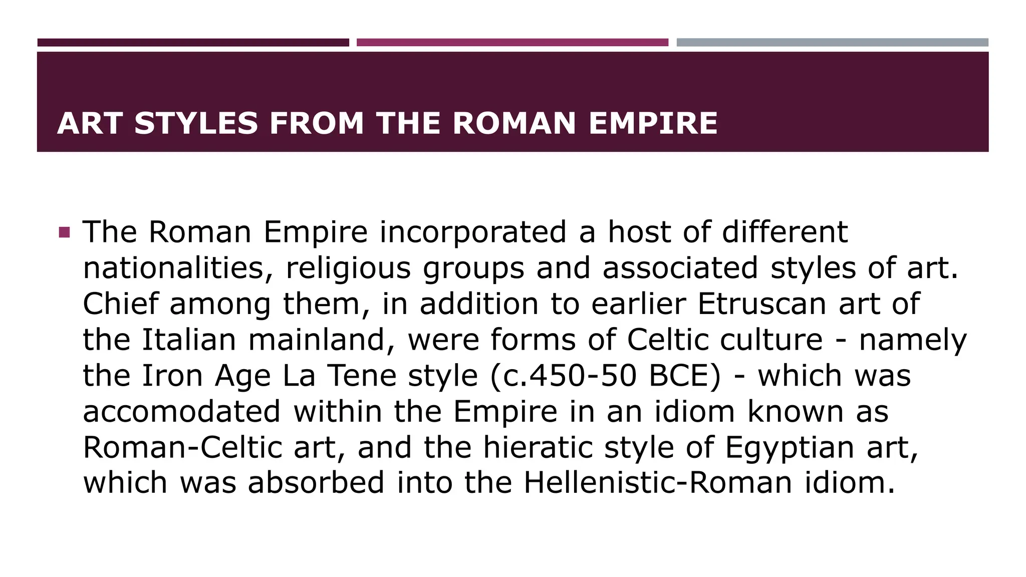 art of the roman empire.pptx about its. | PPT