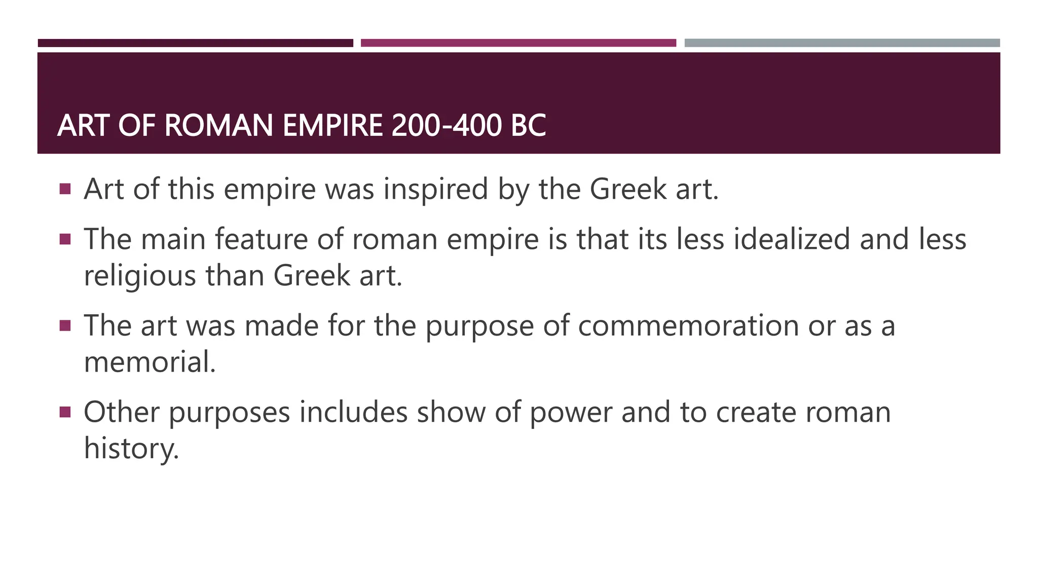 art of the roman empire.pptx about its. | PPT