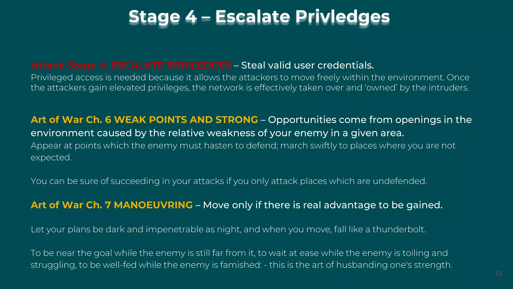 The Art Of War Hacking Lifecycle Ppt