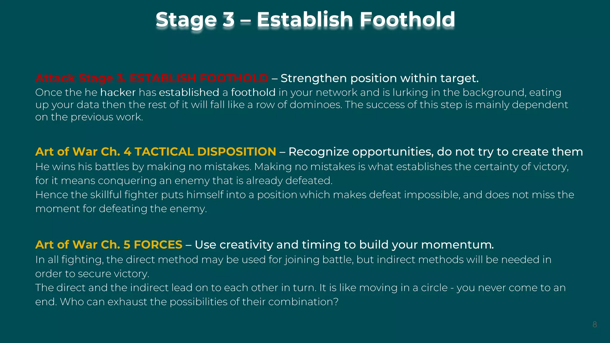 The Art of War - Hacking Lifecycle | PPT