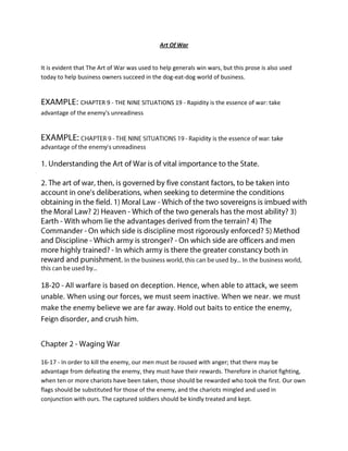 Art Of War Quotes | DOCX
