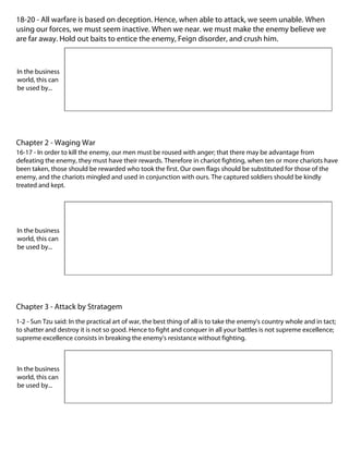 Art Of War Sheet | PDF